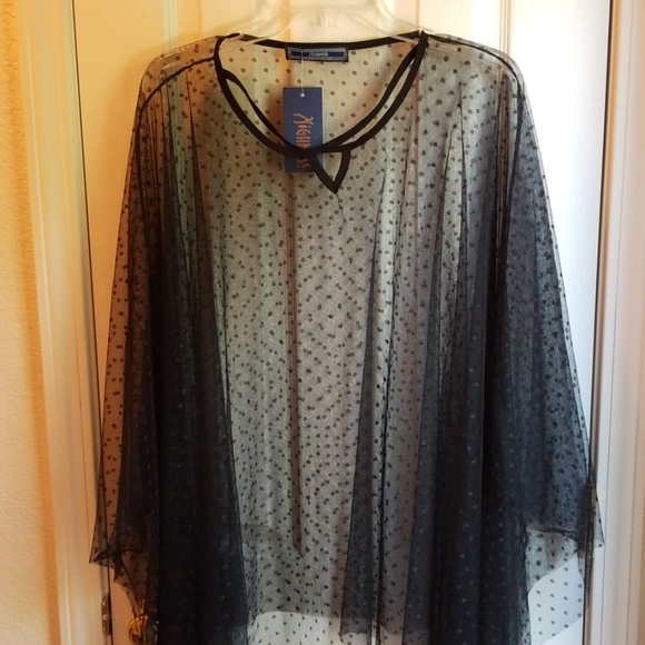 Highness | Tops | Nwt Highness Black Lace Cover Up | Poshmark